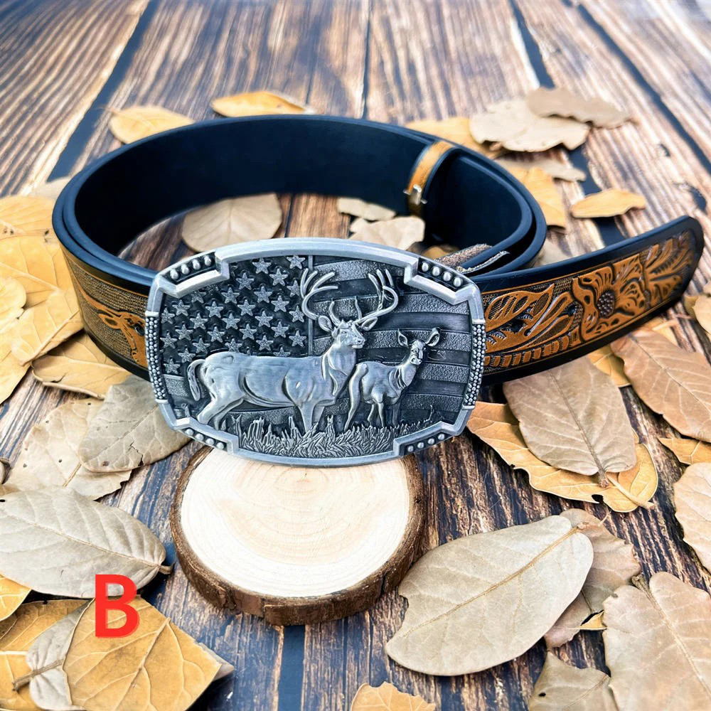 Deer buckle & Longhorn belt – Belt Buck