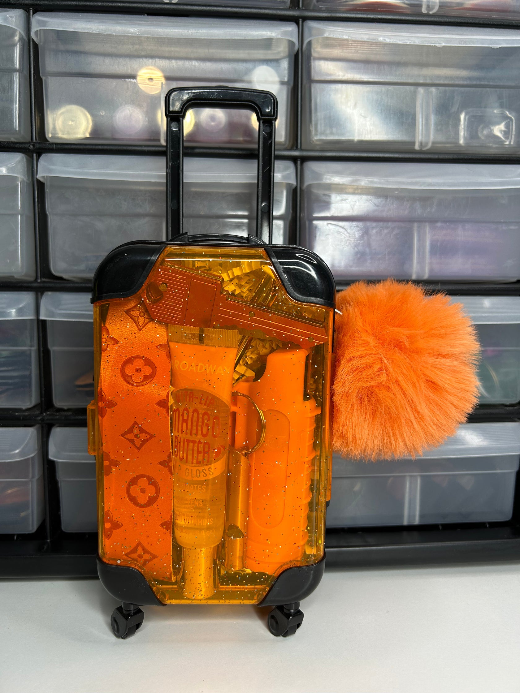 Orange Luxury Mini Suitcase – Belt Buck